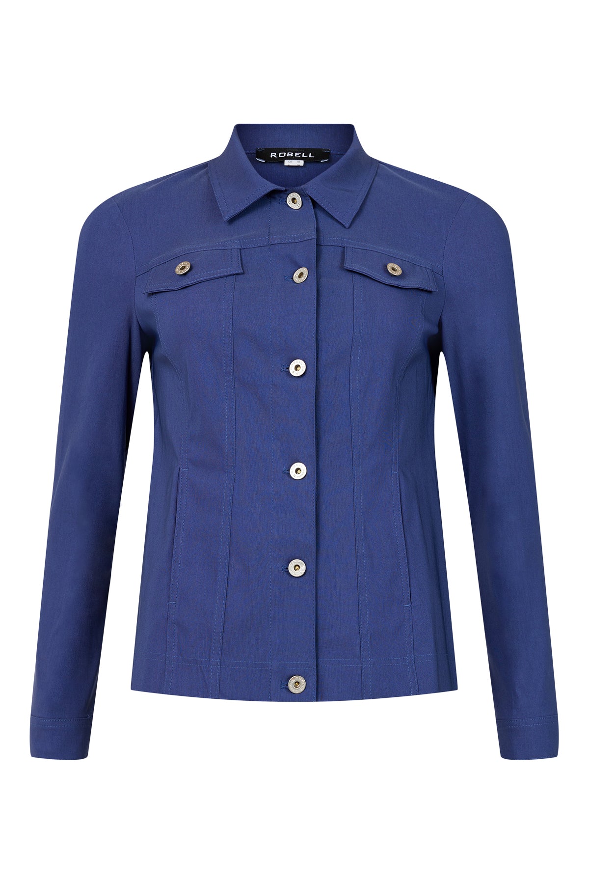 French Blue 'Happy' Jacket with Collar – La Creme Boutique
