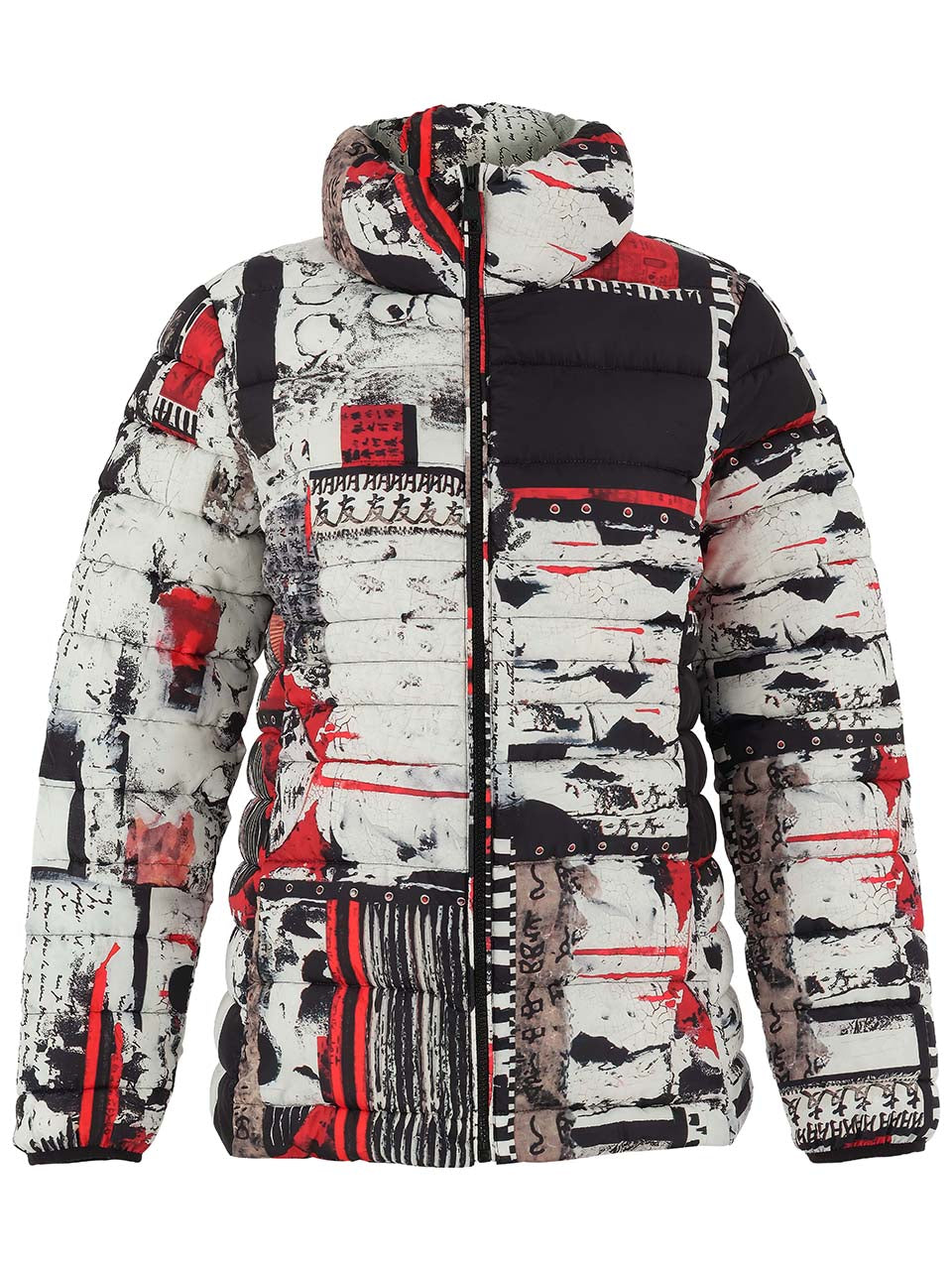 Red and Black Abstract Print Jacket with Pockets – La Creme Boutique