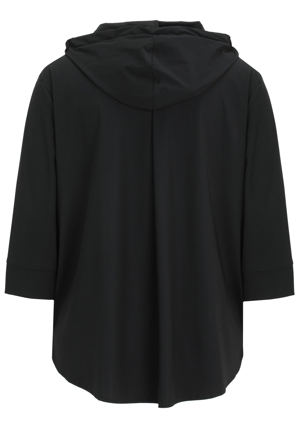 Black Zip Up Jacket with Hood and Zip Pockets – La Creme Boutique