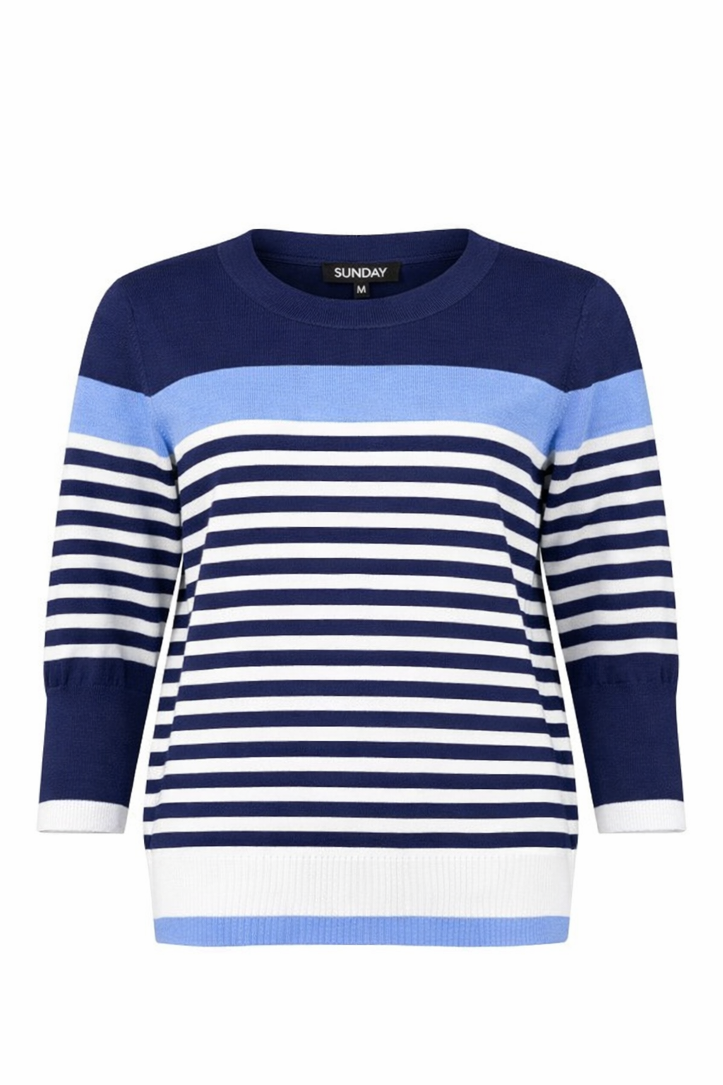 Pale Blue and Navy Striped Jumper – La Creme Boutique